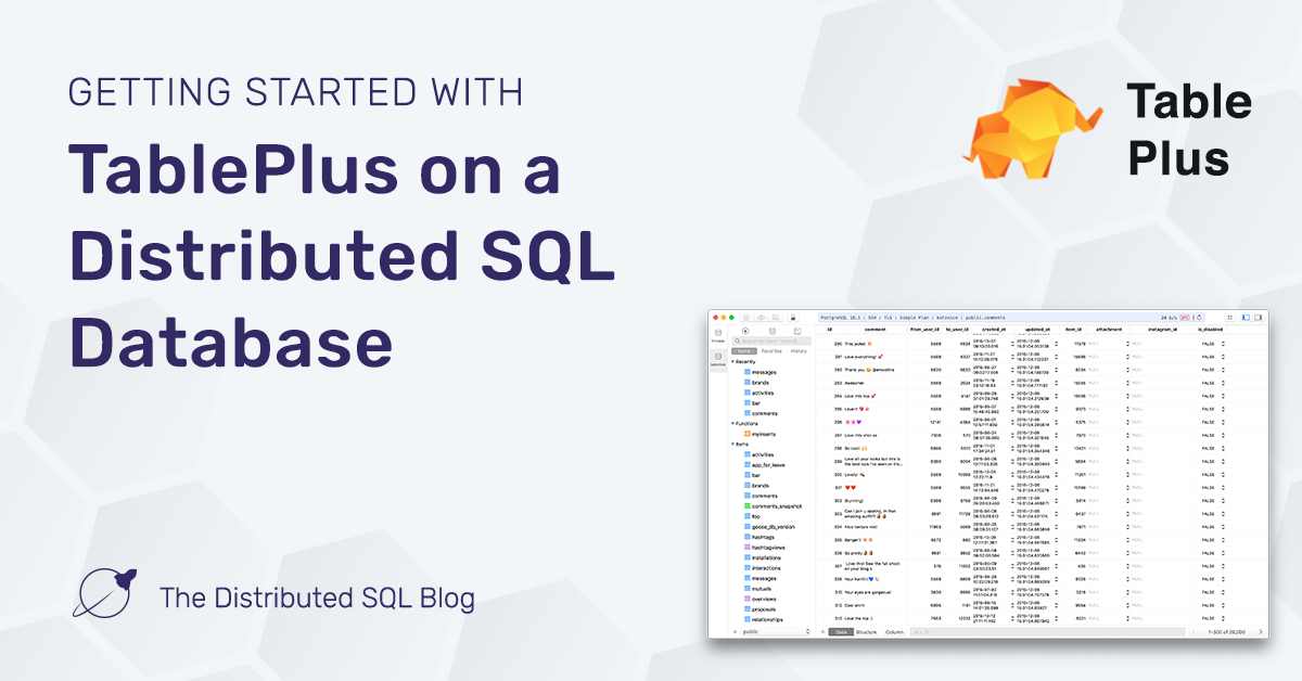 Getting Started With Tableplus On A Distributed Sql Database Yugabyte