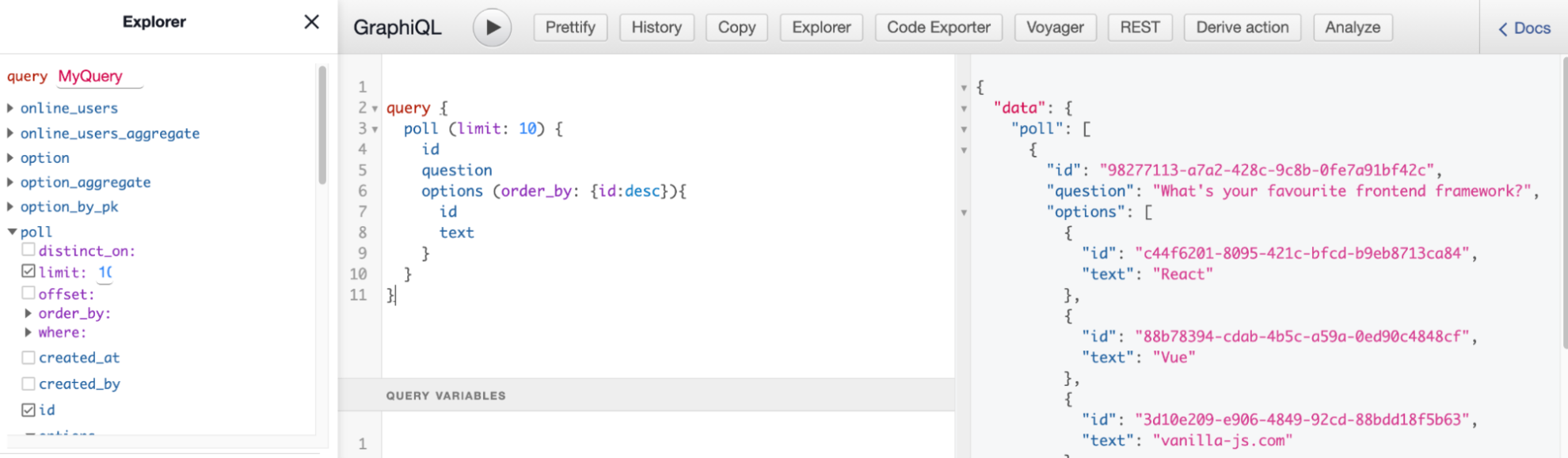 Deploy Real-Time Polling App with Hasura Cloud / Yugabyte DB Managed
