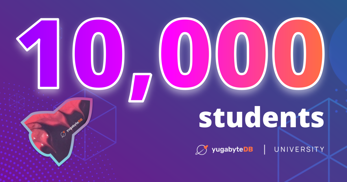 Celebrating 10,000 Students Enrolled in Yugabyte University! | Yugabyte