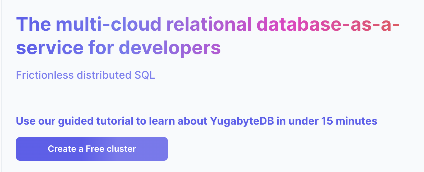 Announcing Full-Featured Trial for YugabyteDB Managed | Yugabyte Announcing Full-Featured Trial for YugabyteDB Managed | Yugabyte