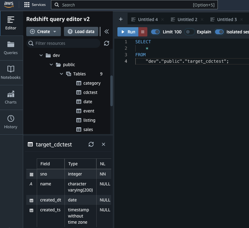 Integrate YugabyteDB with Amazon Redshift Using AWS Managed Kafka Stream