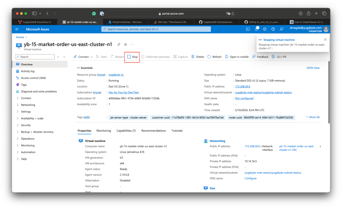 Using Yugabytedb Xcluster Dr For Postgresql Disaster Recovery In Azure Yugabyte