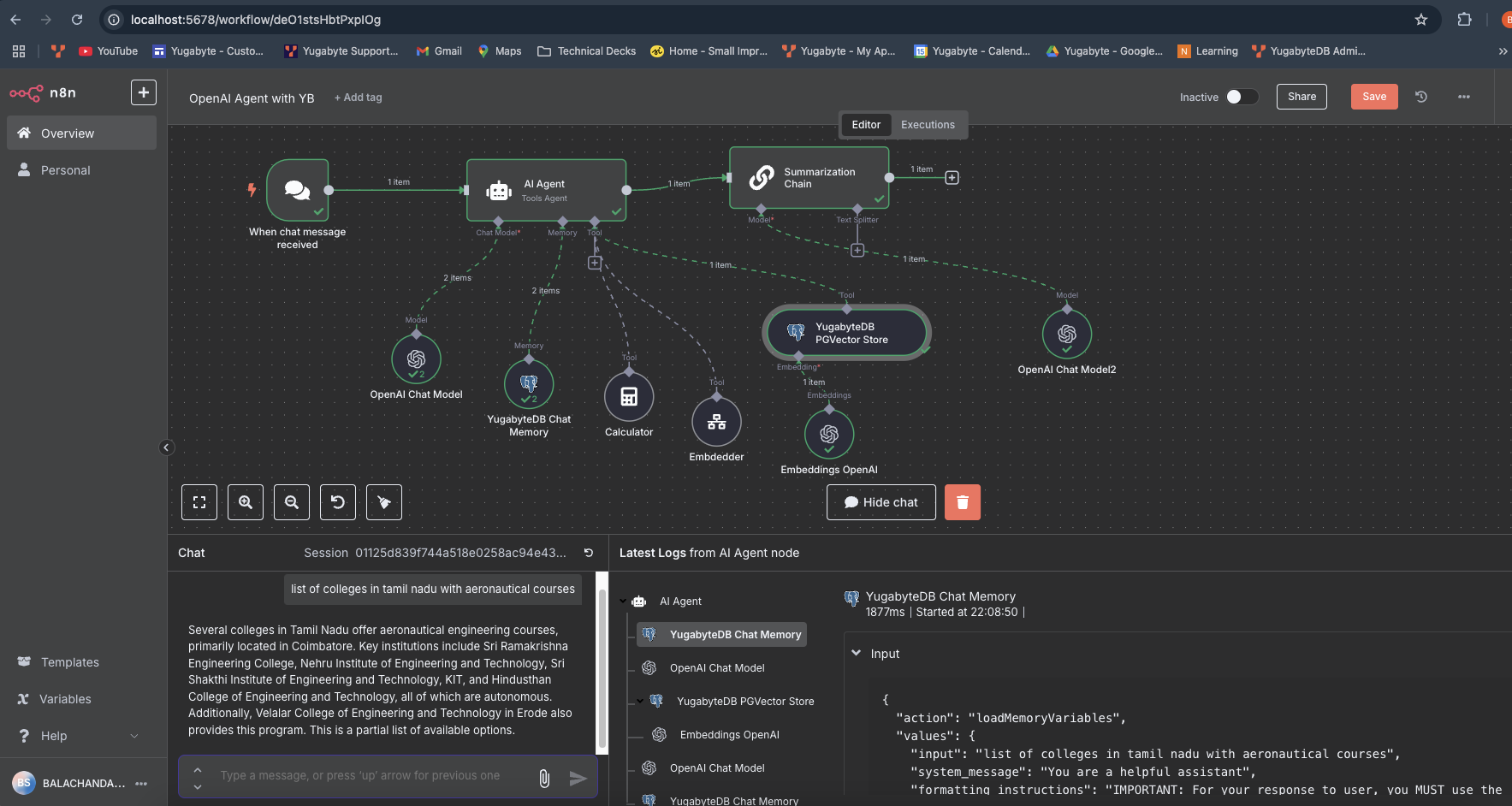 Exploring End-to-End AI Workflows Using n8n and YugabyteDB | Yugabyte